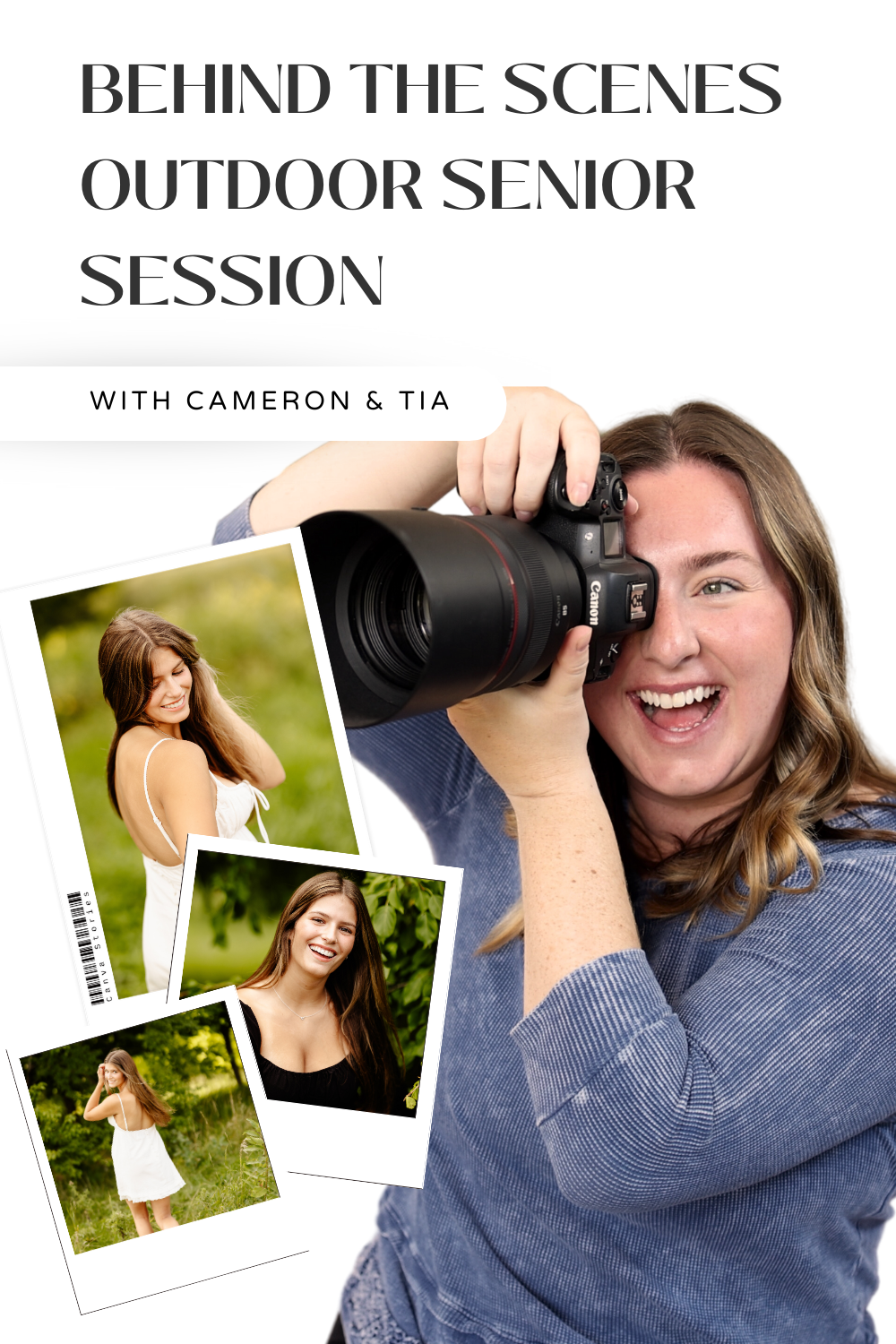 Behind the Scenes Outdoor Senior Session | Cameron & Tia